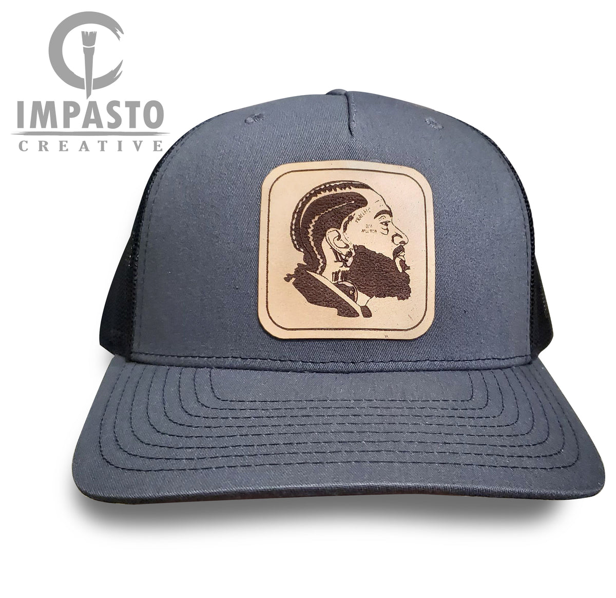 Nipsey Hussle trucker Hat, leather patch hat, unisex hat – Impasto ...